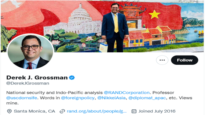 Analysing Asia or destabilizing it? What makes American analysts like RAND's Derek Grossman tick