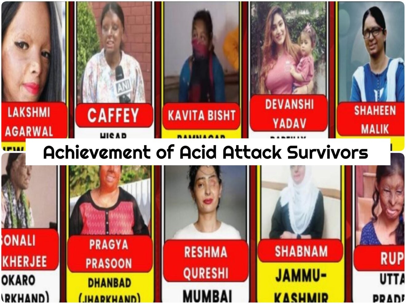 Ten inspiring acid attack survivors who rewrote their destiny